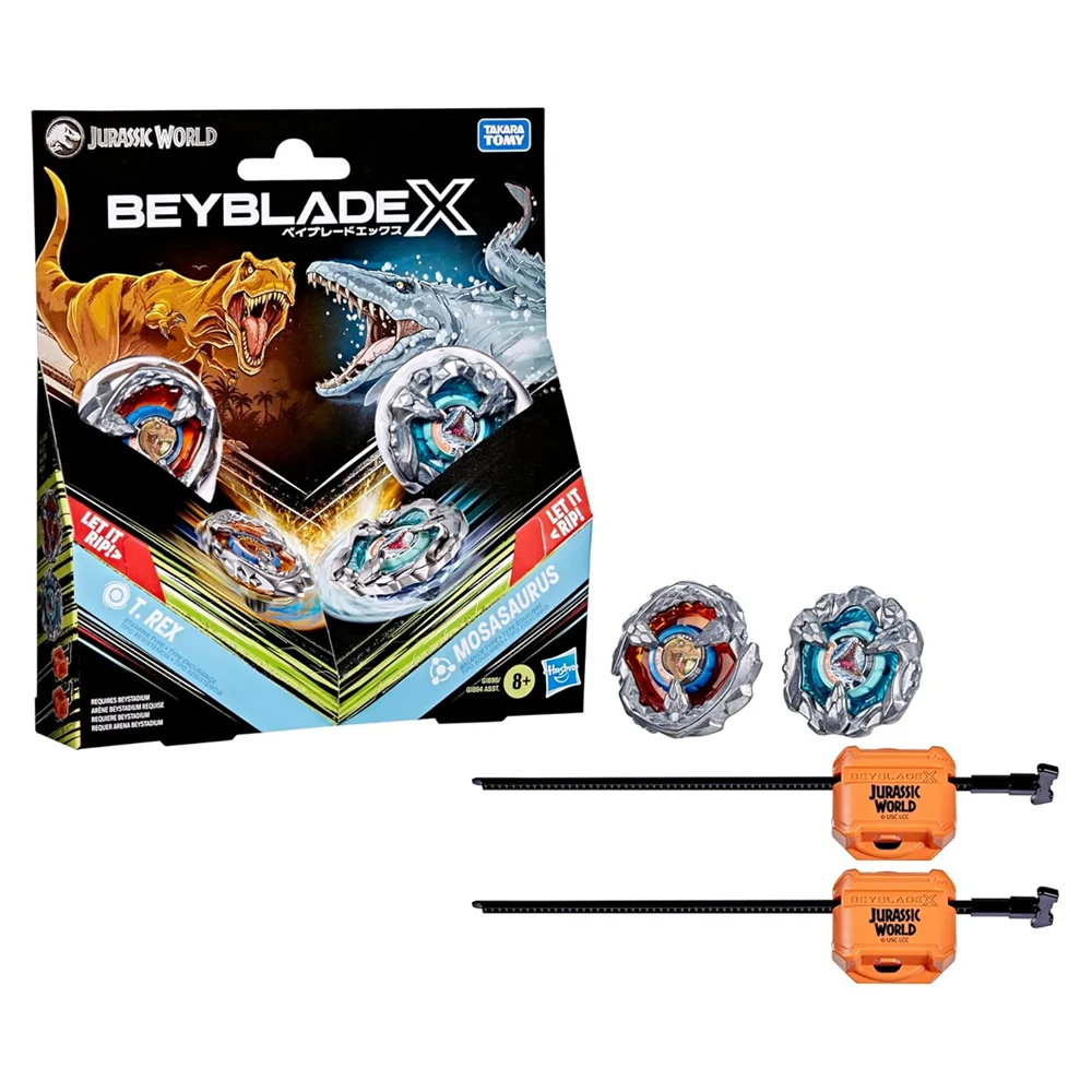 BEYBLADE X BXG-40 JURASSIC WORLD MOSASAURUS VS T-REX - The Playground ...